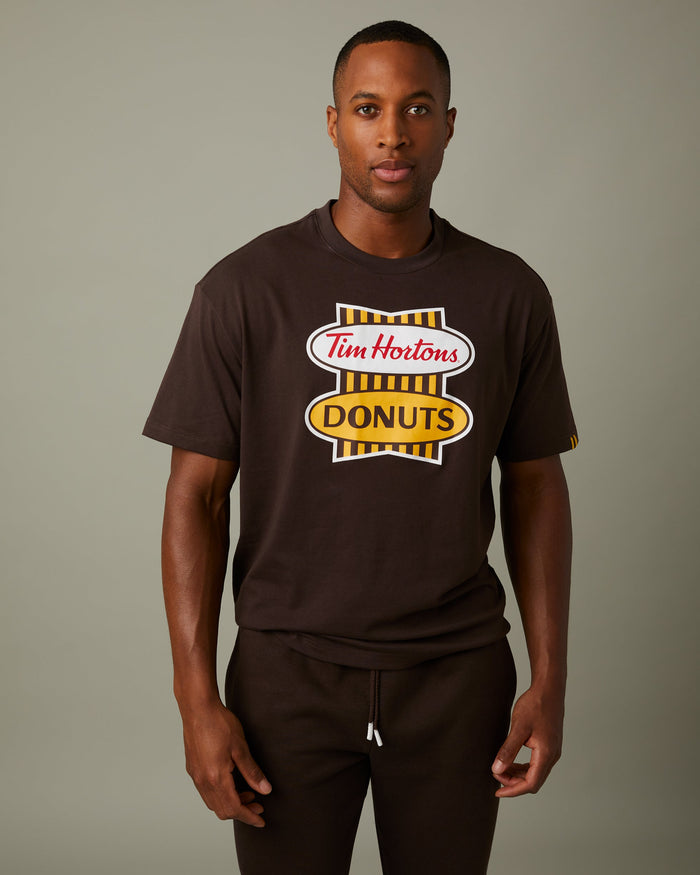 Tim Hortons Shirt | Retro Logo Unisex T- Shirt - Espresso | TimShop