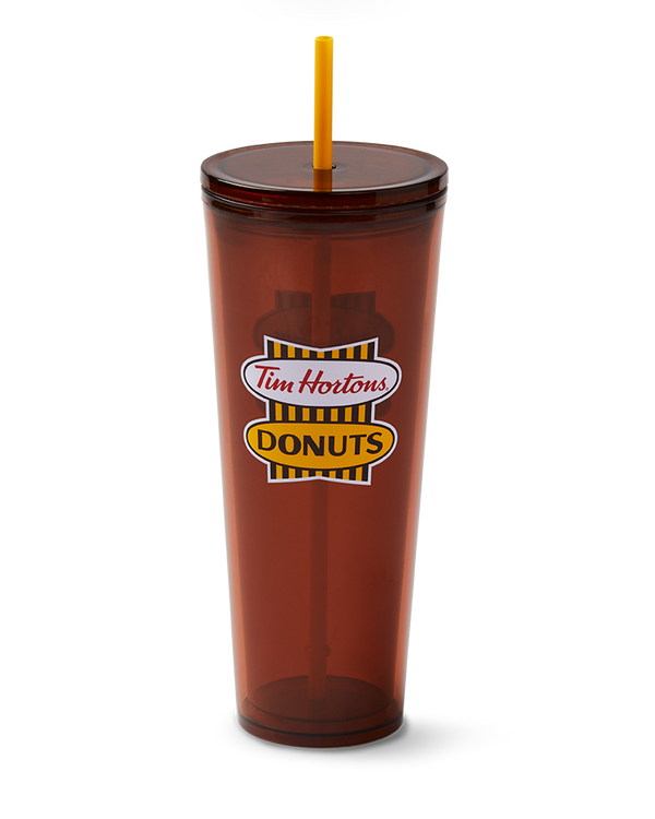 Tim Hortons Straw Tumbler | 24oz Plastic | Retro Logo | TimShop