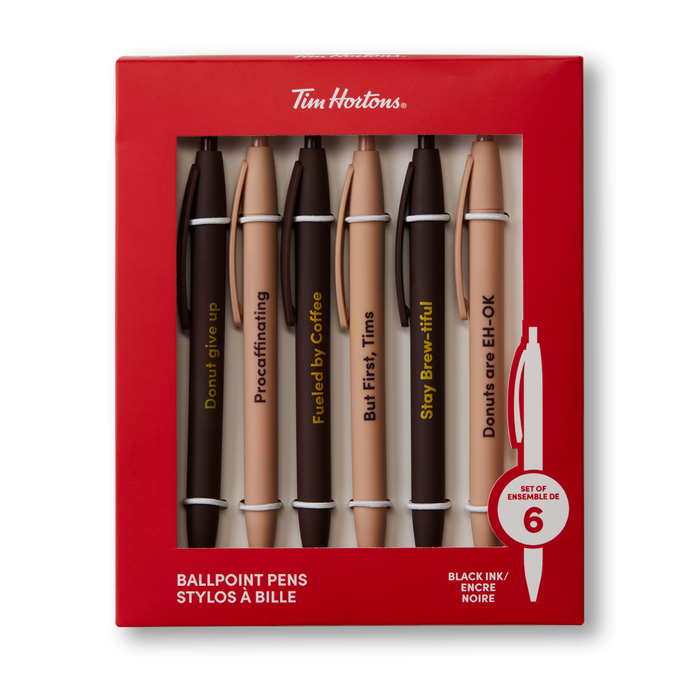 Tim Hortons Pen | Retro Quotes Set of 6 Pens | TimShop