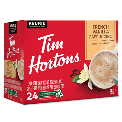 Tim Hortons Coffee | French Vanilla Cappuccino K-Cups - 24 Count | TimShop
